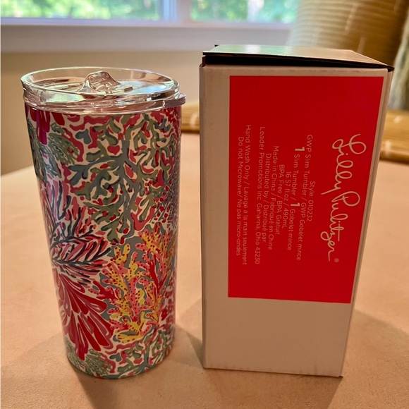 Lilly Pulitzer | Dining | Nwt Lilly Pulitzer Slim Tumbler Water Bottle ...